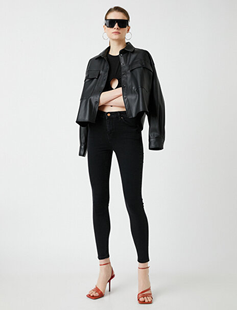 Koton Kadın Dar Kesim Yüksek Bel Dar Paça - Carmen Jean