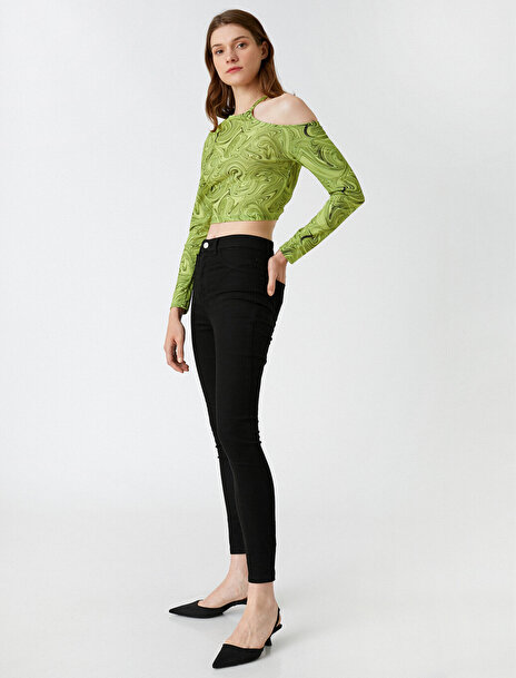 Koton Kadın Dar Paça Yüksek Bel Kot Pantolon - Carmen Jean