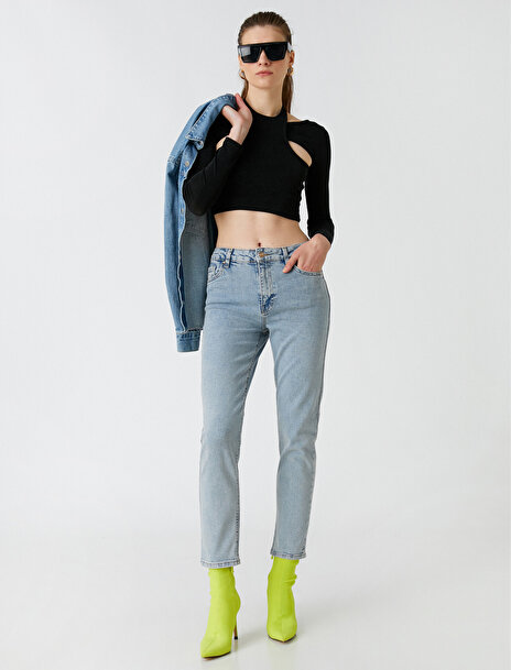 Koton Kadın Normal Bel Dar Paça Kot Pantolon - Kate Jean Koton Kadın Normal Bel Dar Paça Kot Pantolon - Kate Jean