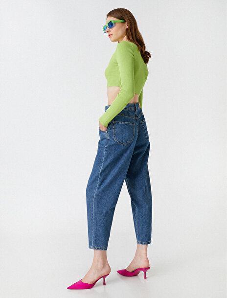 Koton Kadın Rahat Kesim Dar Paça Pantolon - Slouchy Jean Koton Kadın Rahat Kesim Dar Paça Pantolon - Slouchy Jean