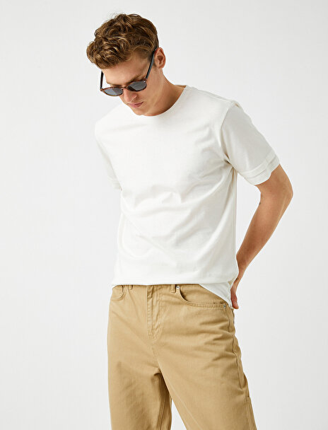 Koton Erkek Regular Fit Bisiklet Yaka Basic Tişört