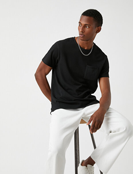 Koton Erkek Cepli Basic Tişört Koton Erkek Cepli Basic Tişört