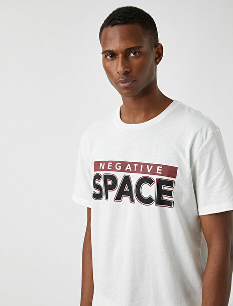 Koton Erkek Baskılı Melanj Tişört