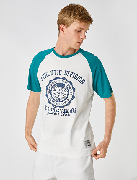 Koton Erkek Reglan Kol Kolej Tişört Koton Erkek Reglan Kol Kolej Tişört