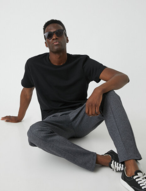 Koton Erkek Biyeli Kırçıllı Eşofman Altı