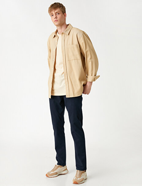 Koton Erkek Keten Karışım Chino Pantolon