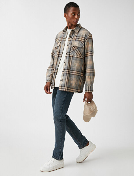 Koton Erkek Straight Fit Kot Pantolon - Mark Jean