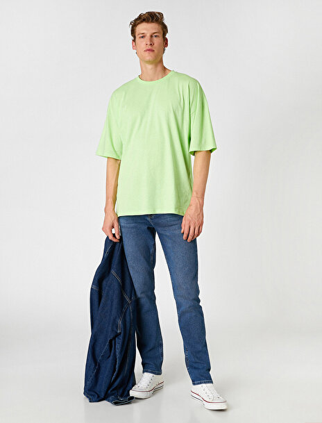 Koton Erkek Straight Fit Kot Pantolon - Mark Jean