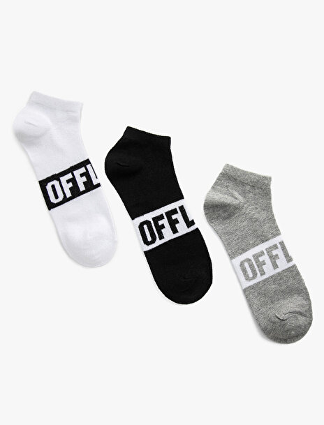 Koton Erkek 3'lü Yazılı Baskılı Çorap Seti