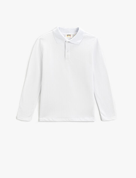 Koton Erkek Çocuk Polo Yaka Tişört Uzun Kollu