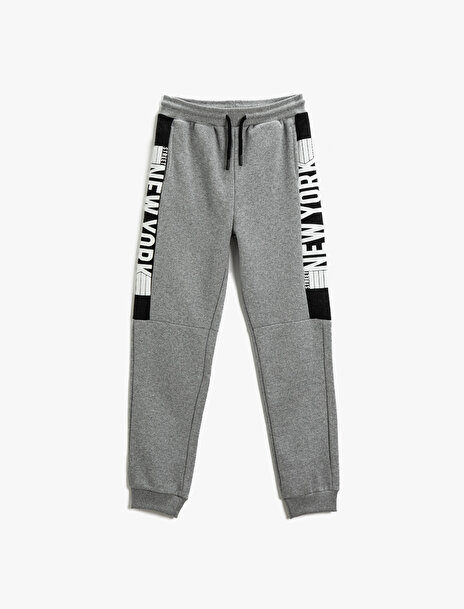 Koton Erkek Çocuk Baskılı Jogger Eşofman Altı Belden Bağlamalı