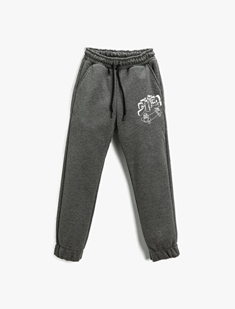 Koton Erkek Çocuk Baskılı Jogger Eşofman Altı Belden Bağlamalı