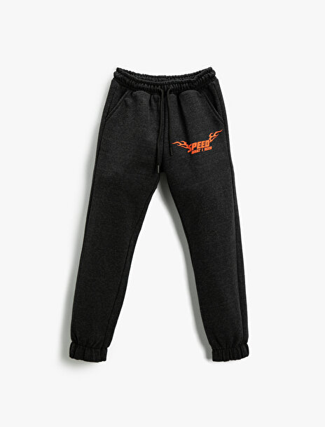 Koton Erkek Çocuk Baskılı Jogger Eşofman Altı Belden Bağlamalı