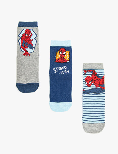Koton Erkek Çocuk 3'lü Soket Çorap Spiderman Lisanslı