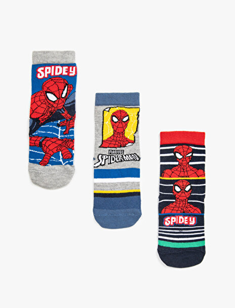Koton Erkek Çocuk 3'lü Soket Çorap Spiderman Lisanslı