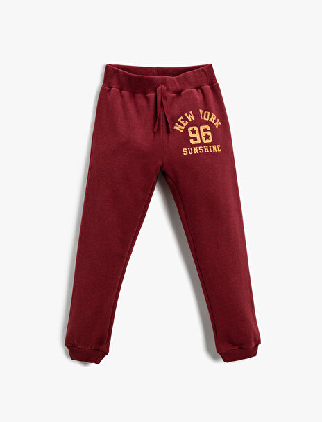 Koton Kız Çocuk Baskılı Jogger Eşofman Altı Belden Bağlamalı