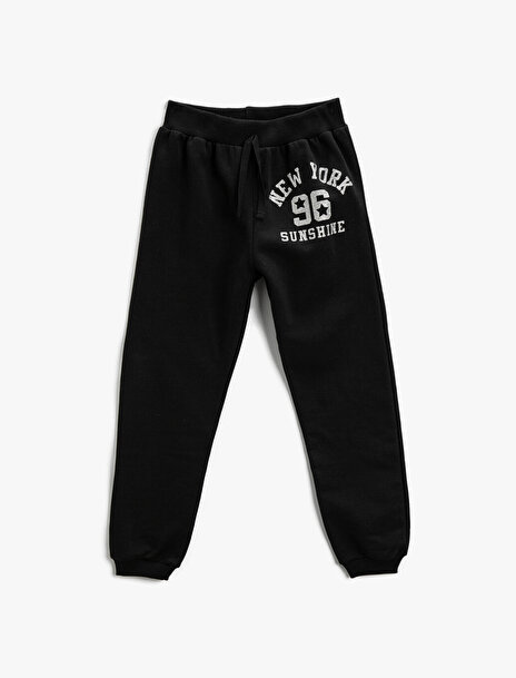 Koton Kız Çocuk Baskılı Jogger Eşofman Altı Belden Bağlamalı