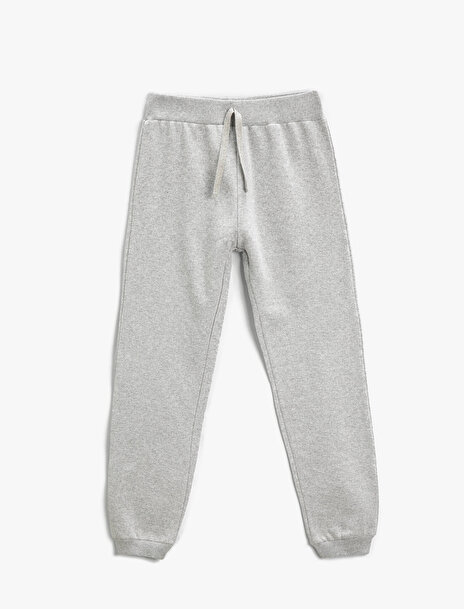 Koton Kız Çocuk Baskılı Jogger Eşofman Altı Belden Bağlamalı