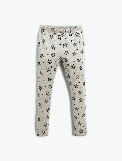 Koton Kız Çocuk Baskılı Tayt Elastik Bel Bantlı Koton Kız Çocuk Baskılı Tayt Elastik Bel Bantlı