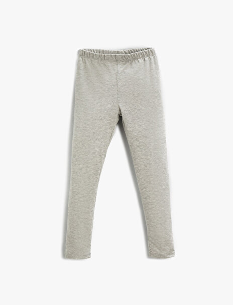 Koton Kız Çocuk Beli Lastikli Tayt Simli