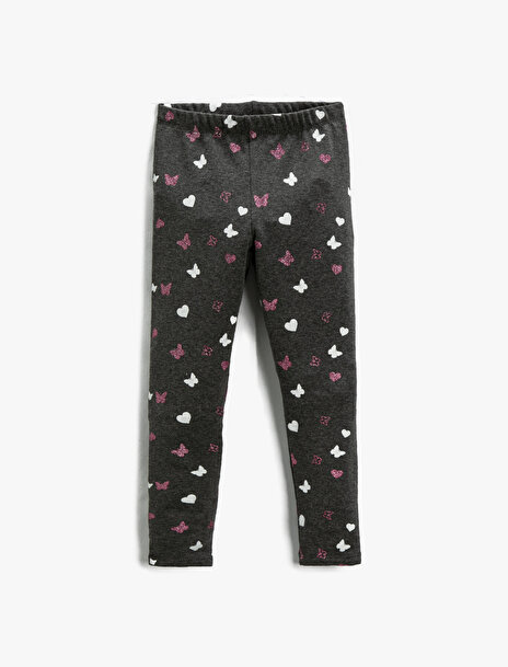 Koton Kız Çocuk Baskılı Tayt Elastik Bel Bantlı Koton Kız Çocuk Baskılı Tayt Elastik Bel Bantlı