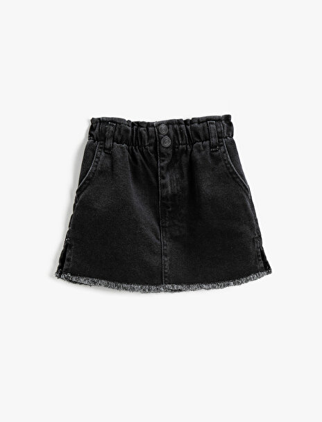 Koton Kız Çocuk Mini Kot Etek Pamuklu