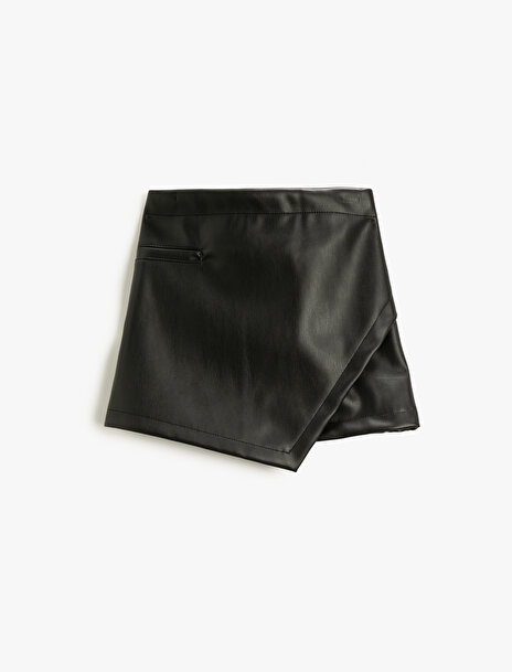 Koton Kız Çocuk Mini Etek Suni Deri Görünümlü Koton Kız Çocuk Mini Etek Suni Deri Görünümlü