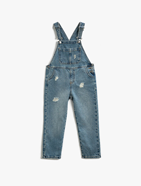 Koton Kız Çocuk Salopet Cepli Pamuklu