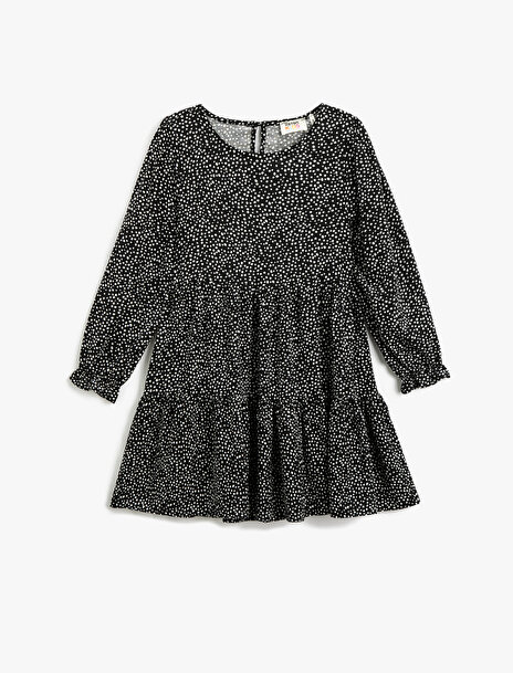 Koton Kız Çocuk Puantiyeli Uzun Kollu Elbise Bisiklet Yaka Koton Kız Çocuk Puantiyeli Uzun Kollu Elbise Bisiklet Yaka