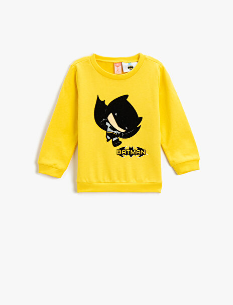 Koton Erkek Çocuk Batman Baskılı Sweatshirt Lisanslı Uzun Kollu Pamuklu Koton Erkek Çocuk Batman Baskılı Sweatshirt Lisanslı Uzun Kollu Pamuklu