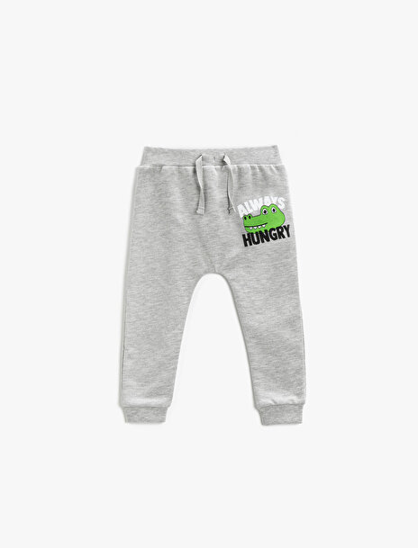 Koton Erkek Çocuk Baskılı Jogger Eşofman Altı Belden Bağlamalı