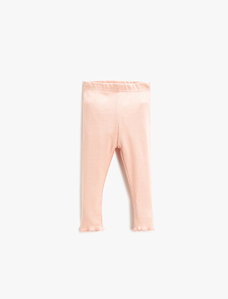 Koton Kız Çocuk Ribanalı Pamuklu Tayt Beli Lastikli