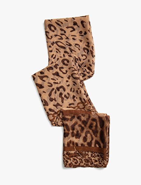 Koton Kadın Leopar Desenli Atkı