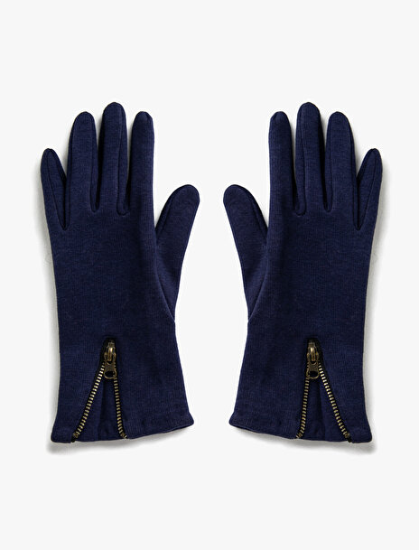 Koton Kadın Fermuar Detaylı Eldiven