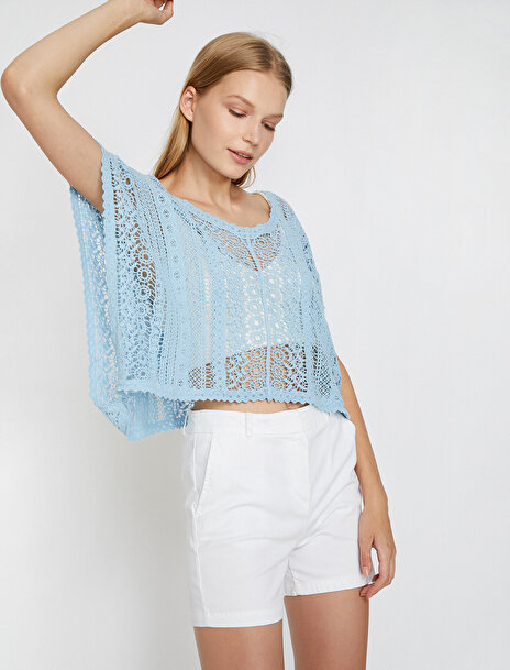 Koton Kadın Dantelli Bluz