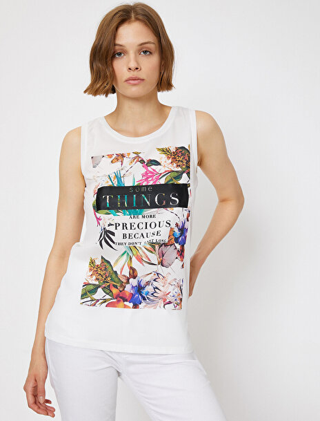 Koton Kadın Yazılı Baskılı Atlet