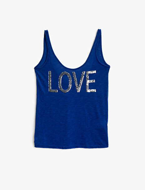 Koton Kadın Kadın Yazı Baskılı Atlet Pullu Koton Kadın Kadın Yazı Baskılı Atlet Pullu