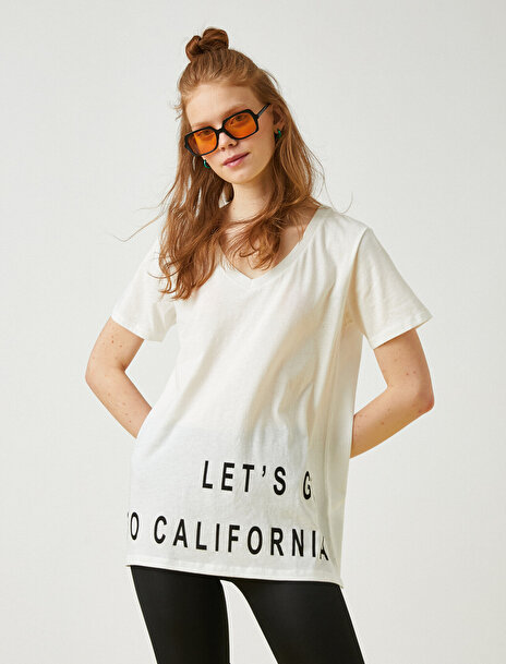 Koton Kadın Kadın Yazı Baskılı T-Shirt