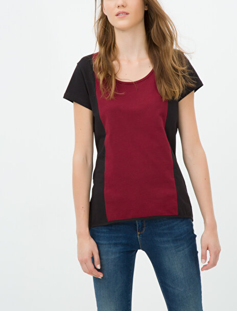 Koton Kadın Oyuk Yaka T-Shirt