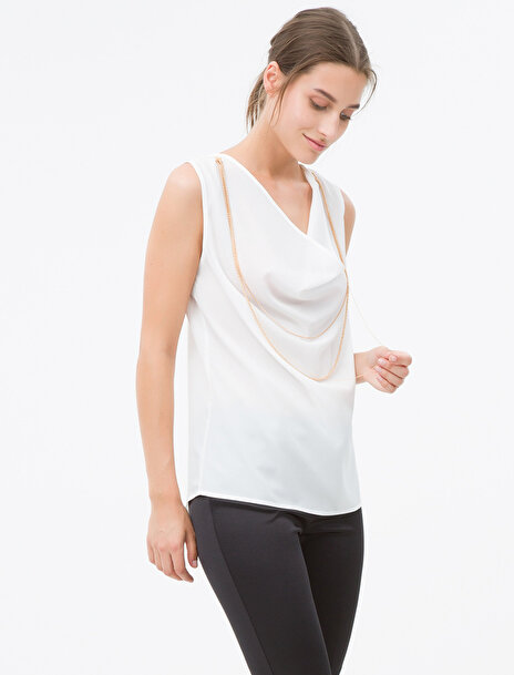 Koton Kadın Zincir Detaylı Bluz Koton Kadın Zincir Detaylı Bluz