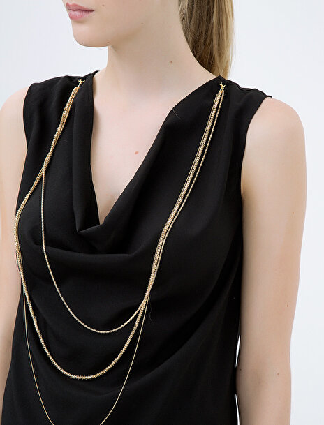 Koton Kadın Zincir Detaylı Bluz Koton Kadın Zincir Detaylı Bluz