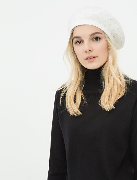 Koton Kadın Taş Detaylı Şapka