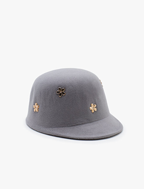 Koton Kadın Çiçek Detaylı Şapka