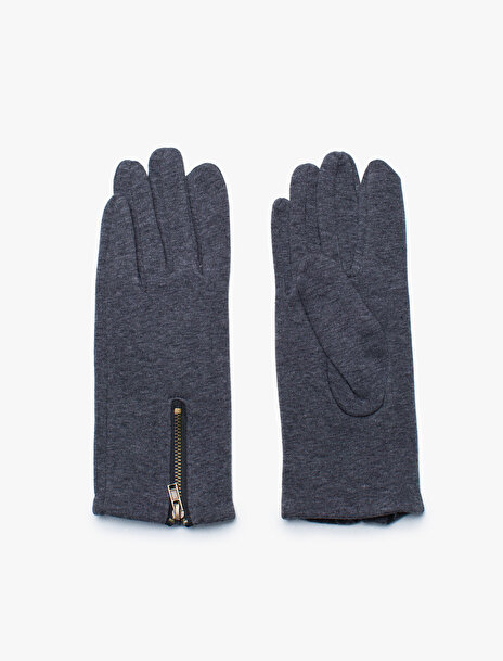 Koton Kadın Fermuar Detaylı Eldiven