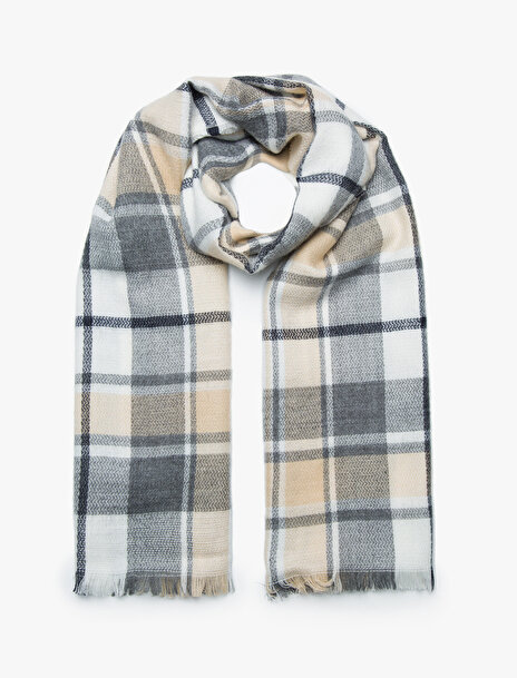 Koton Kadın Ekoseli Atkı