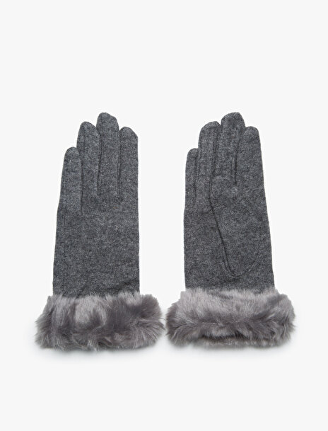 Koton Kadın Kürk Detaylı Eldiven Koton Kadın Kürk Detaylı Eldiven
