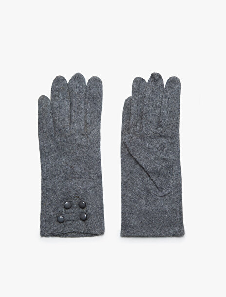 Koton Kadın Düğme Detaylı Eldiven