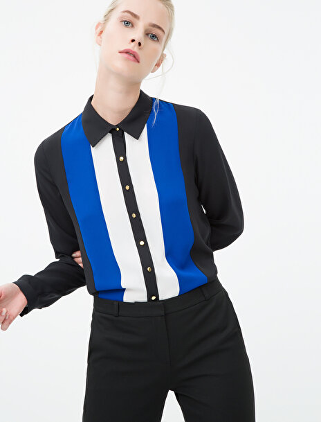 Koton Kadın Renk Detaylı Gömlek