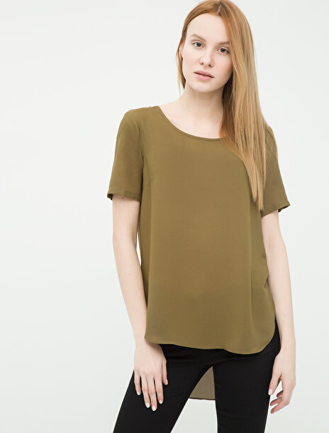 Koton Kadın Oyuk Yaka Bluz