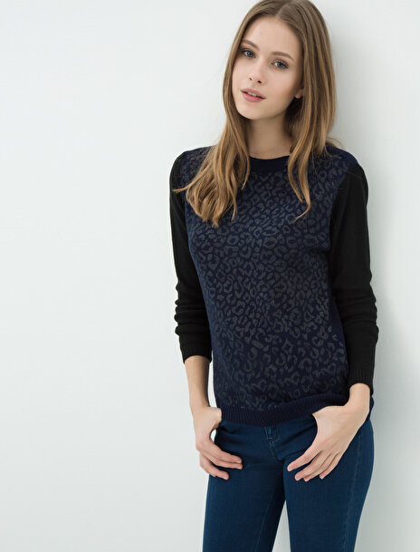 Koton Kadın Leopar Desenli Kazak